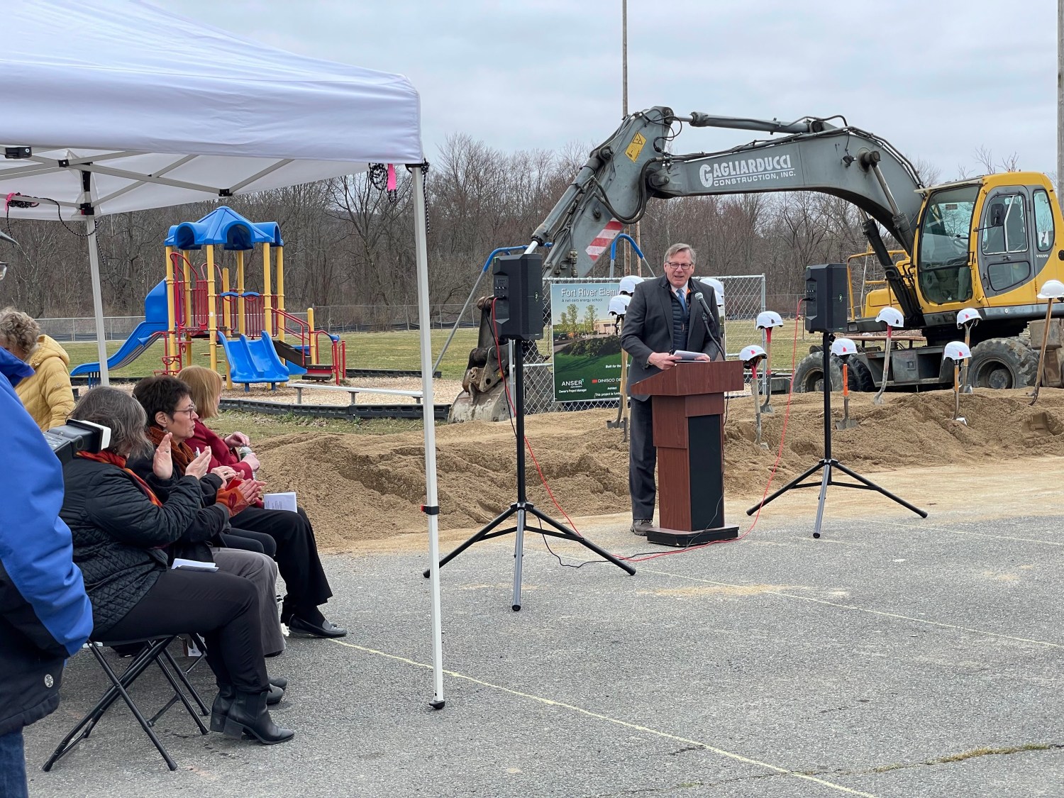 Town Breaks Ground for New Elementary School Building – THE AMHERST CURRENT